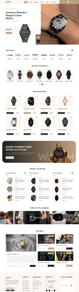 Watch Center WordPress Theme for Modern Watch Stores